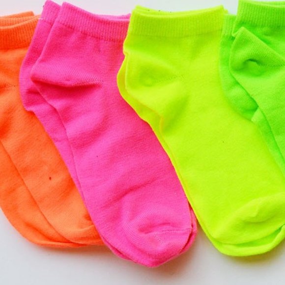 Accessories | New With Tags Ladies Neon Low Cut Socks 4 Pair | Poshmark